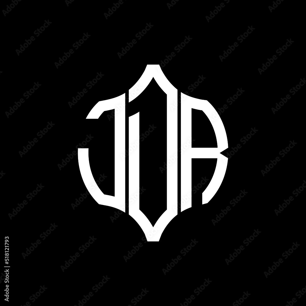 JDR letter logo. JDR best black background vector image. JDR Monogram ...