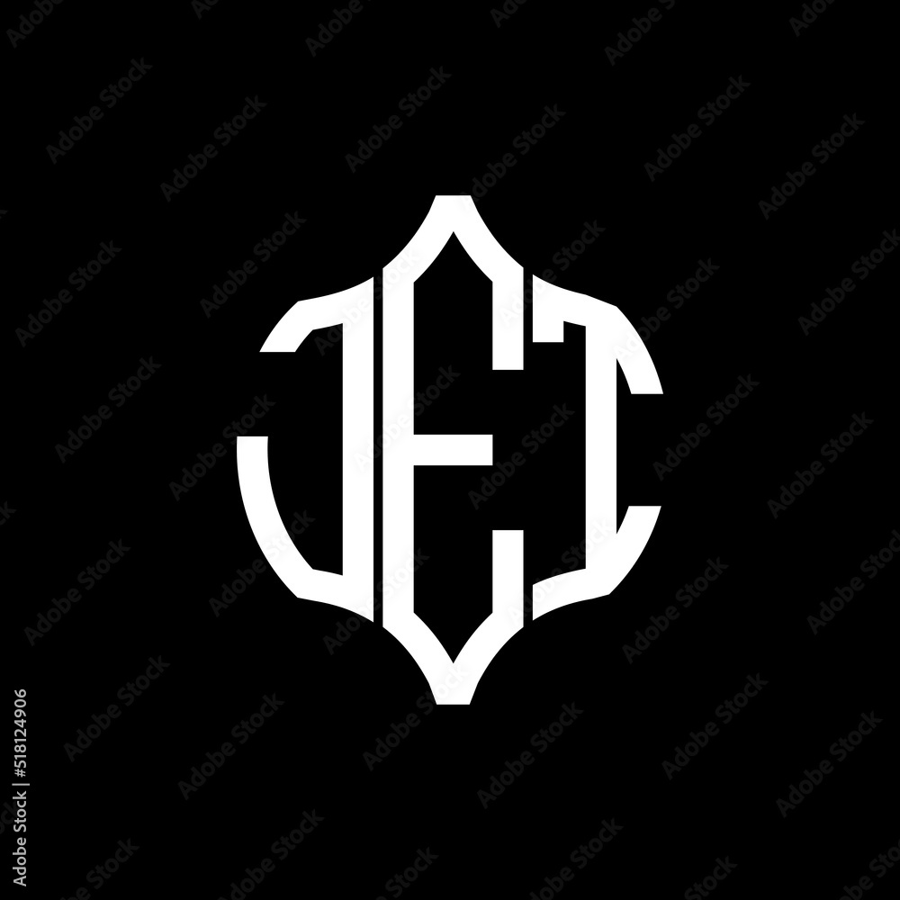 JET letter logo. JET best black background vector image. JET Monogram ...