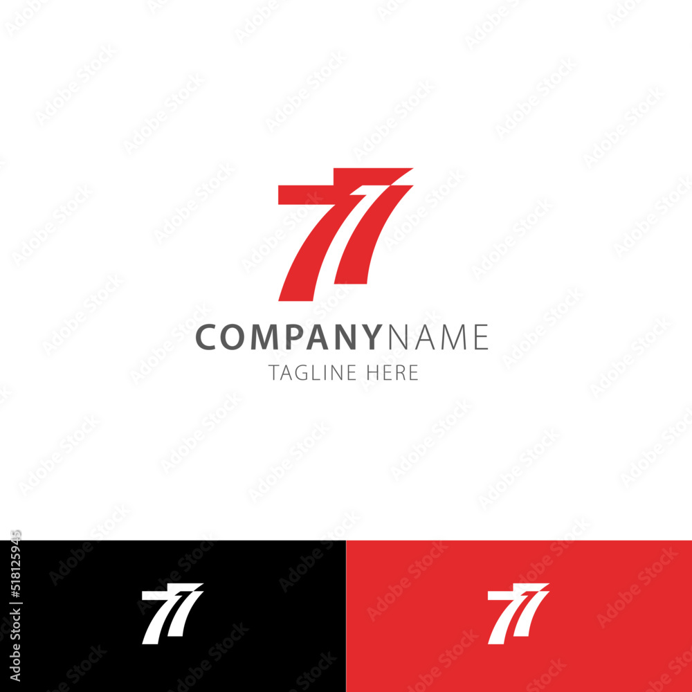 77 logo vector illustration Stock Vector | Adobe Stock