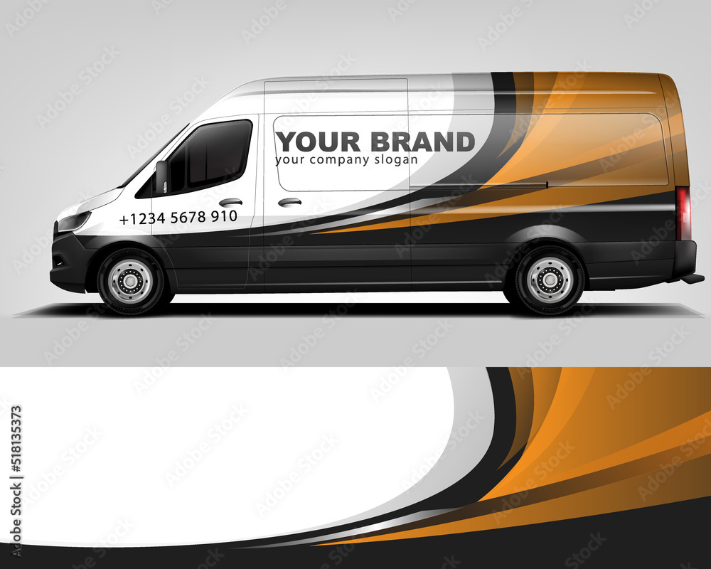 car wrap design. simple lines with abstract background vector concept ...