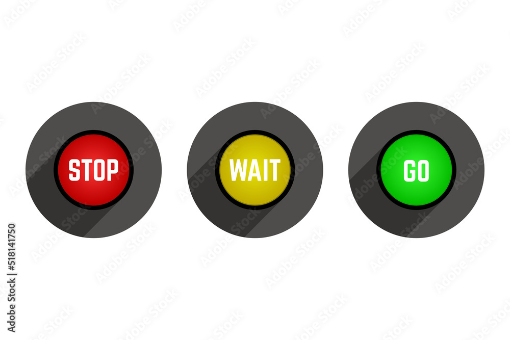 Traffic light icon design and hint text Stock Vector | Adobe Stock