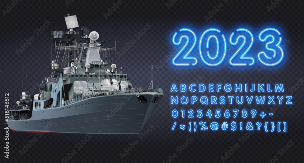 3d warship on transparent background. vector battle ship. image design ...