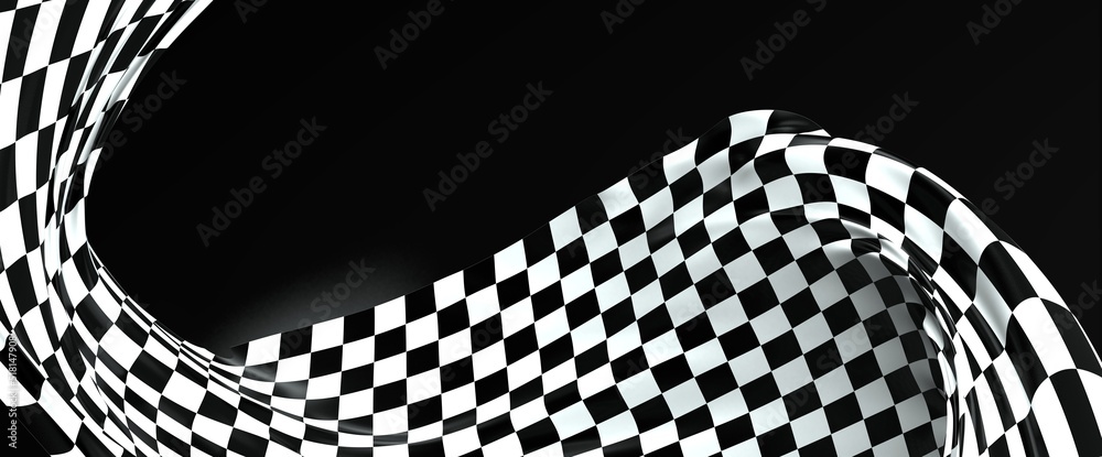 Blue Checkered Flag Background