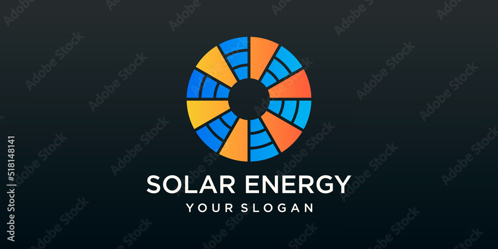 Sun solar energy logo design template. solar tech logo designs, Idea ...