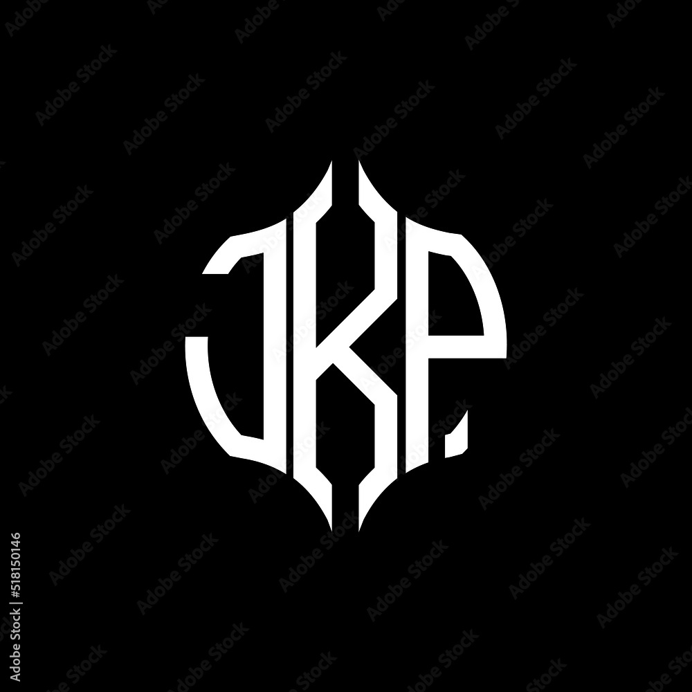 Jkp Letter Logo Jkp Best Black Background Vector Image Jkp Monogram Logo Design For