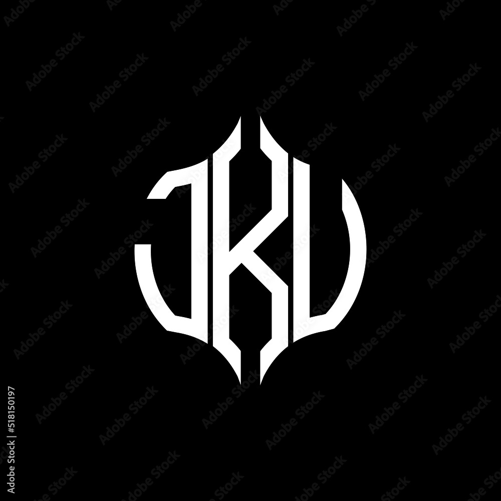 JKV letter logo. JKV best black background vector image. JKV Monogram ...