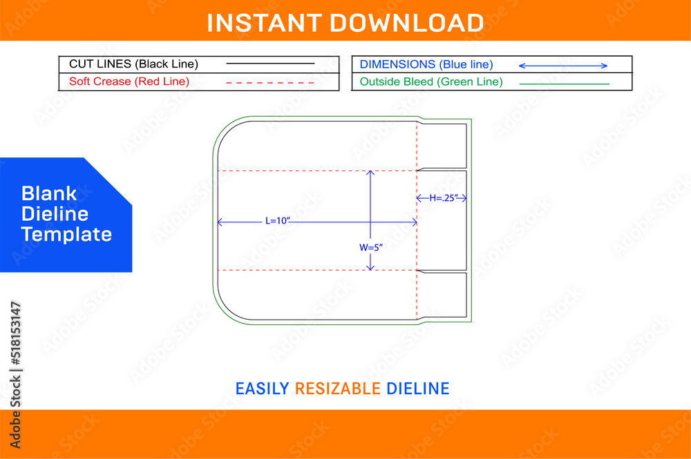 Folding bakery open tray box dieline template and 3D box design Blank ...