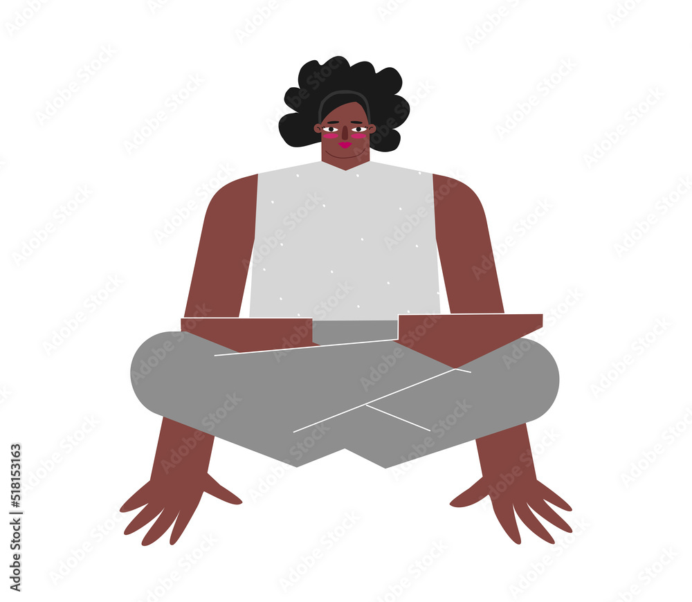 Vector isolated concept with flat female character. Sportive blonde ...