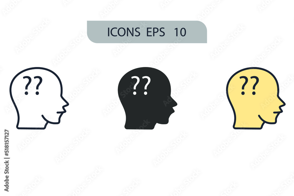 Question Mark icons symbol vector elements for infographic web Stock ...