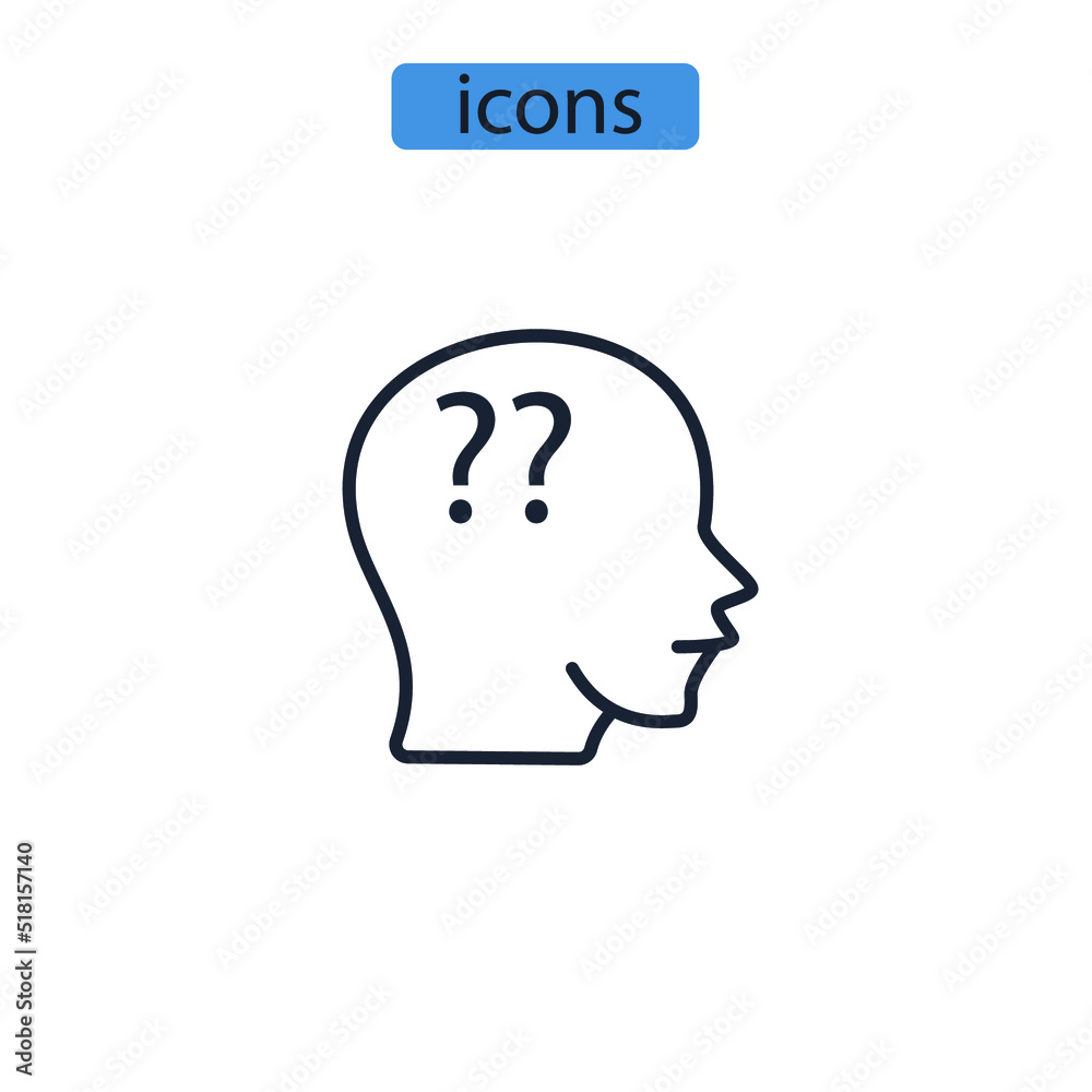 Question Mark icons symbol vector elements for infographic web Stock ...
