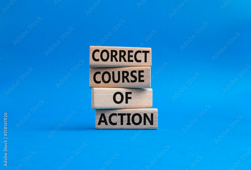 Correct course of action symbol. Concept words Correct course of action ...