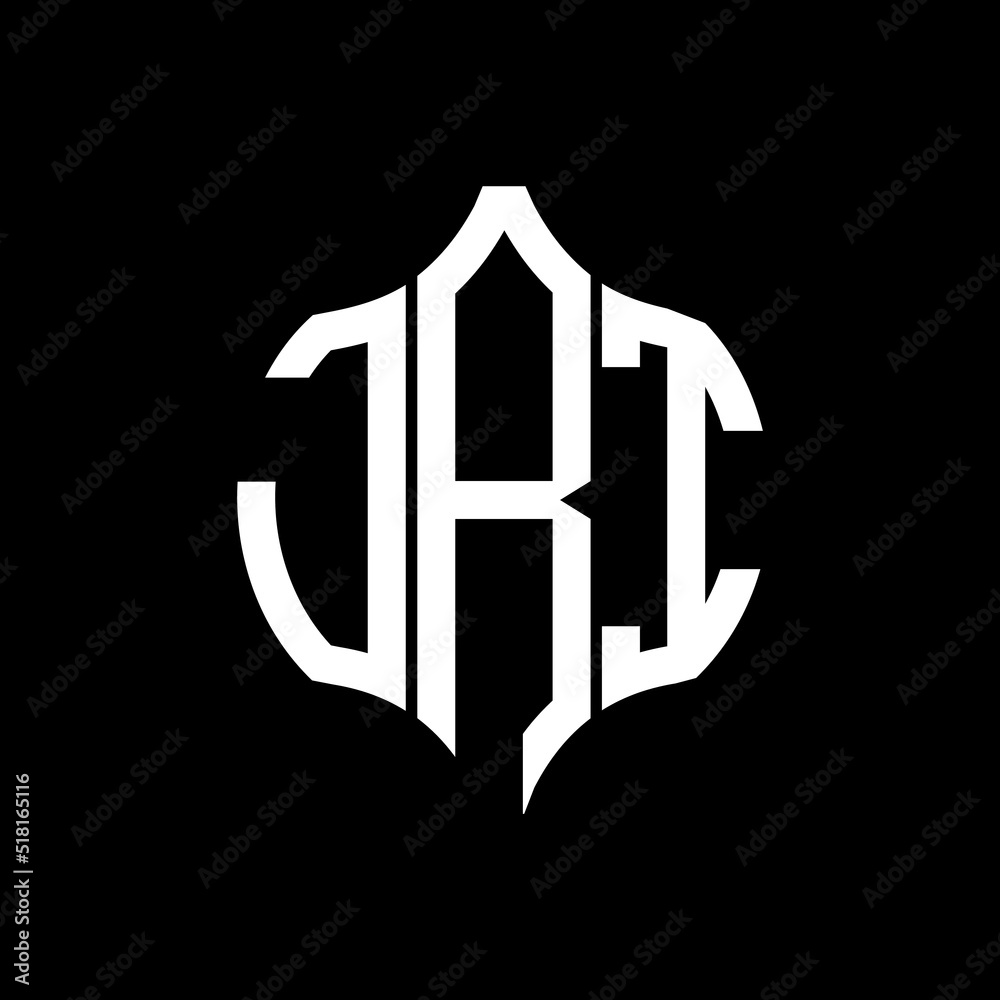 JRT letter logo. JRT best black background vector image. JRT Monogram ...