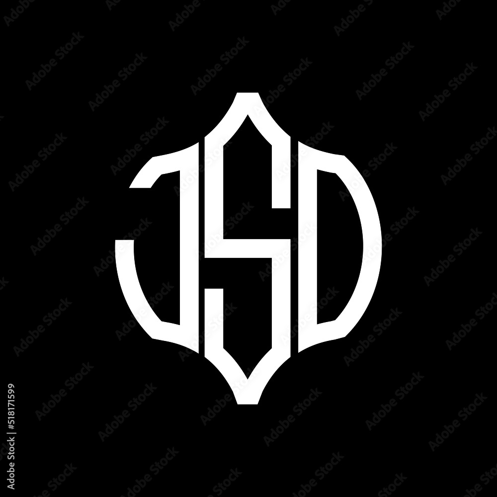 JSO letter logo. JSO best black background vector image. JSO Monogram ...