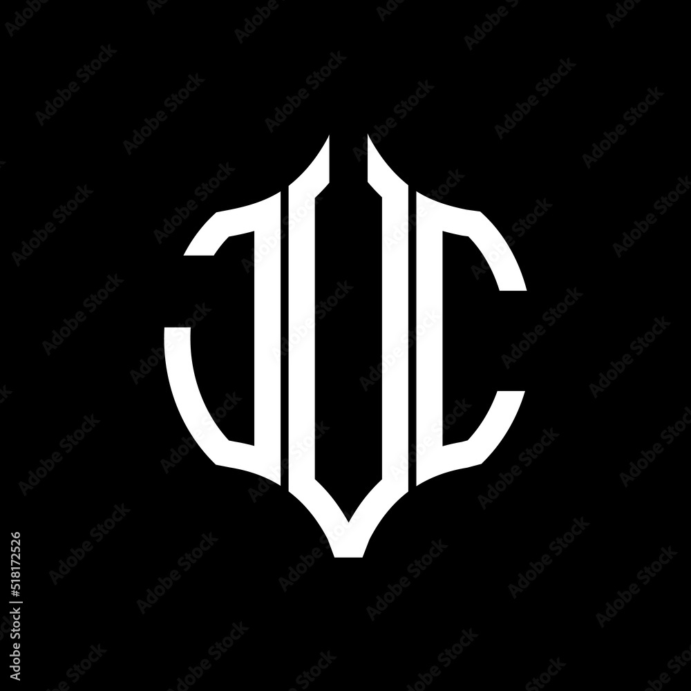 JVC letter logo. JVC best black background vector image. JVC Monogram ...