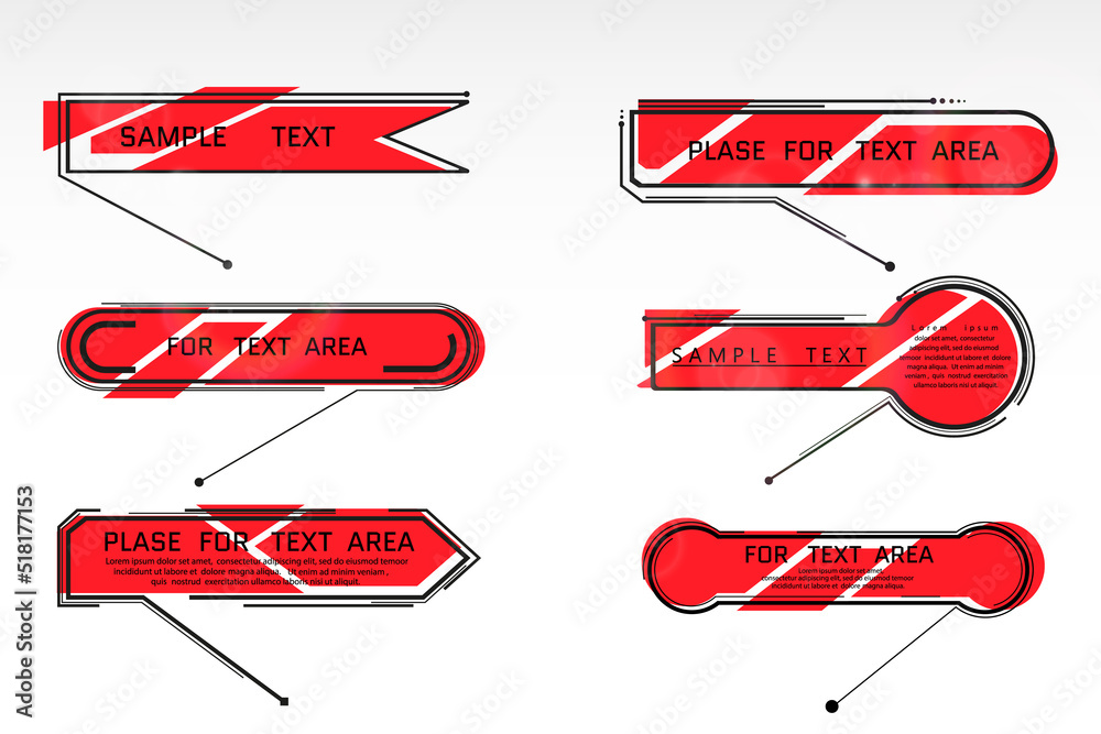 Layout element for web, brochure, infographic. Digital callouts titles ...