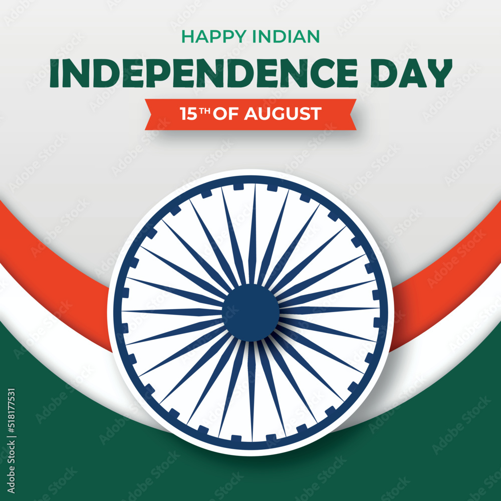15th August Indian independence day social media post design Stock ...