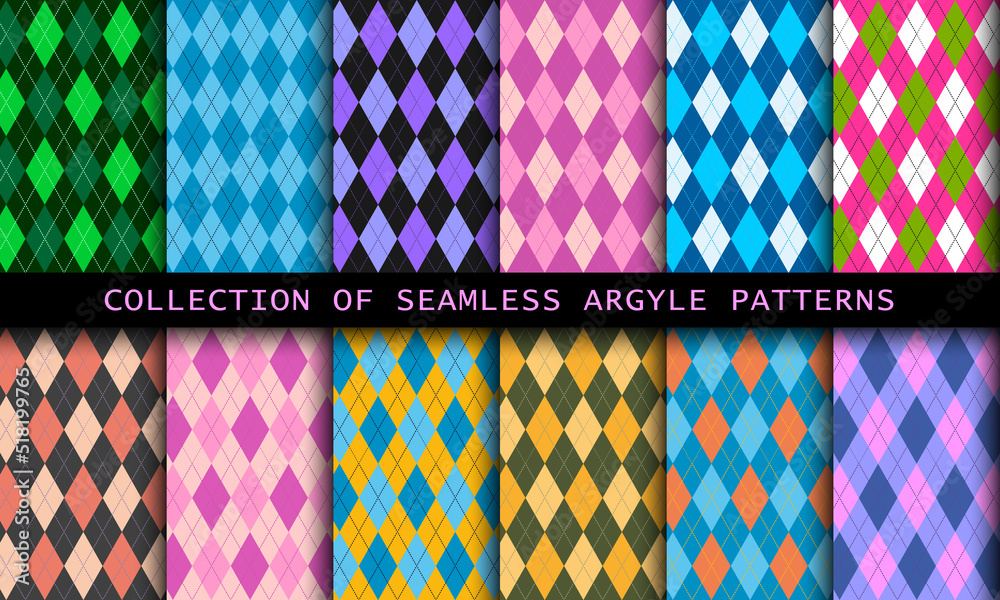 Poster Seamless argyle pattern – Wall Art | UkPosters