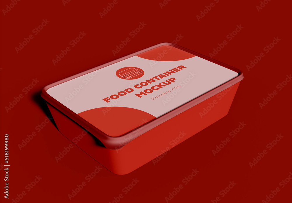 Plastic Food Container Mockup Stock Template | Adobe Stock