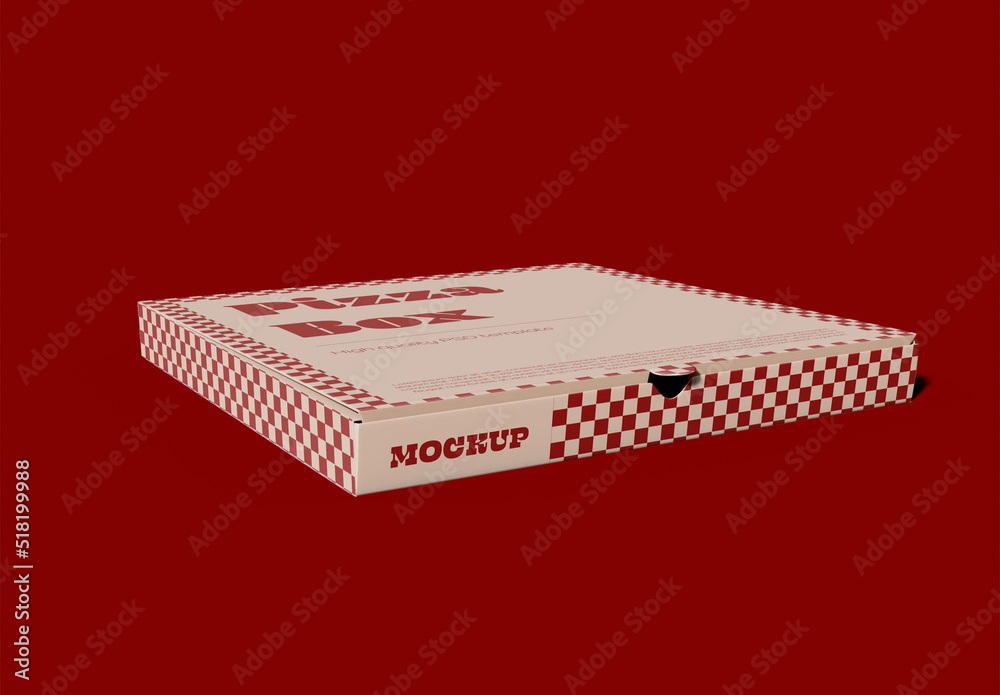 Pizza Box Packaging Mockup Stock Template | Adobe Stock