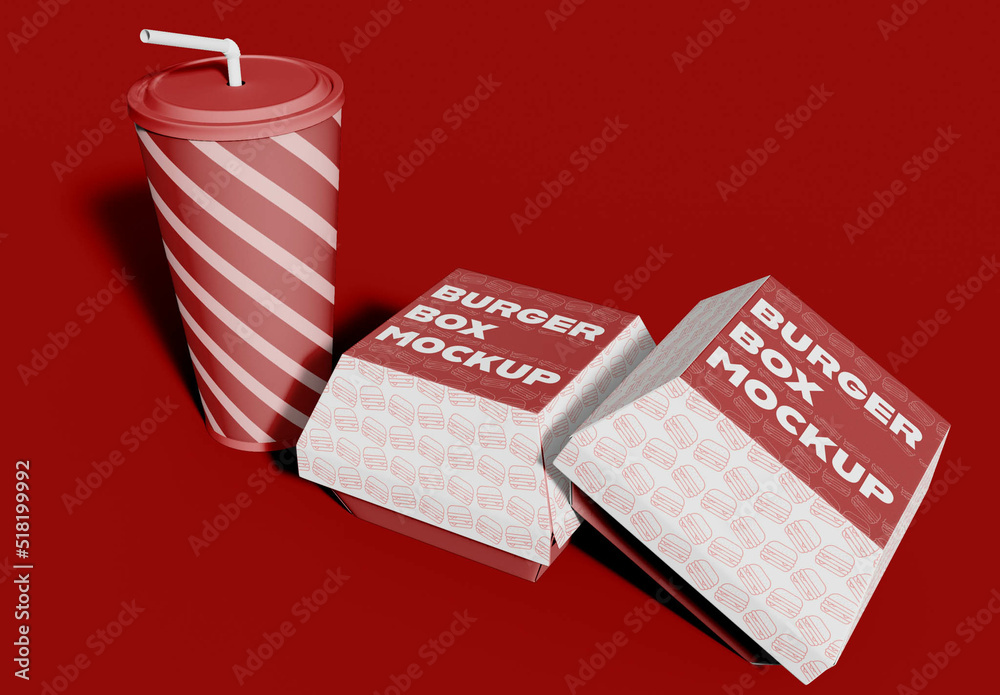 Fast Food Packaging Mockup Stock Template | Adobe Stock