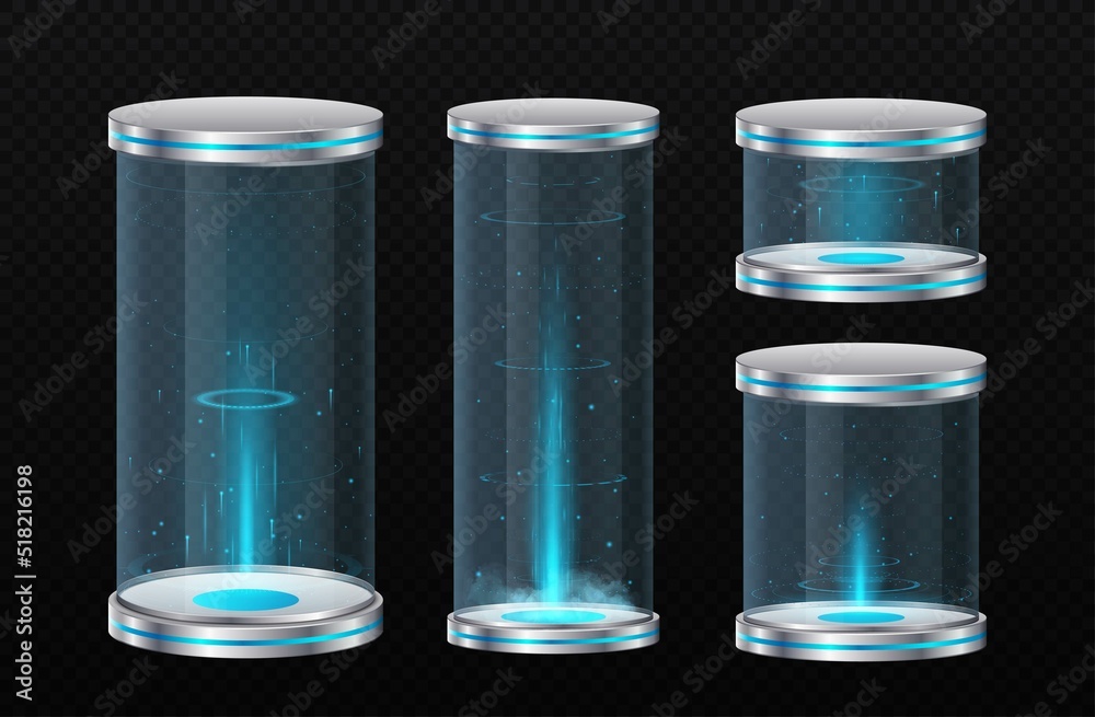 Set of Game capsule. Collection of portals, special places on map for ...