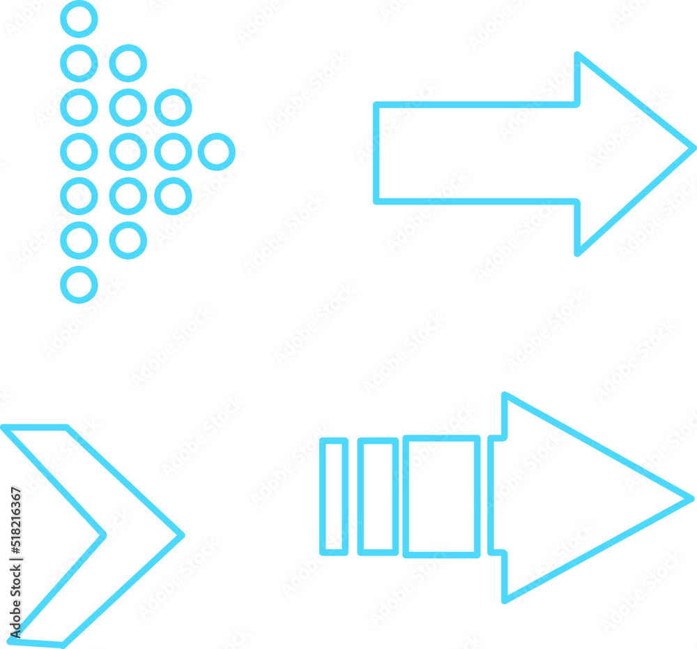 Blue arrows vector set on light background for you design 3.eps Stock ...