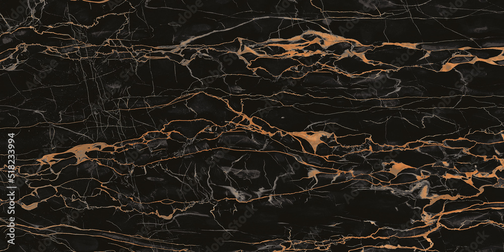 Textured of the black marble background. Gold and white patterned ...