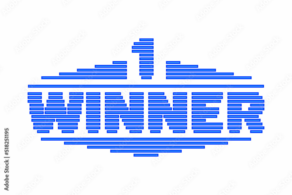 Winner sign, logo. Vector illustration. Isolated on white background ...