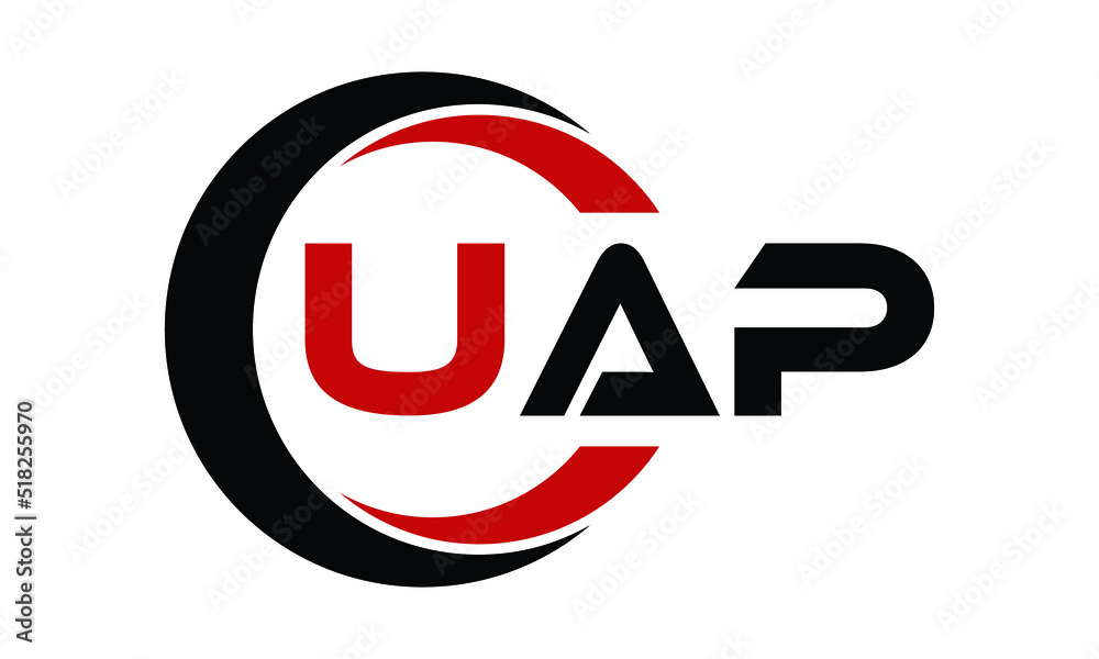 UAP swoosh three letter logo design vector template | monogram logo ...
