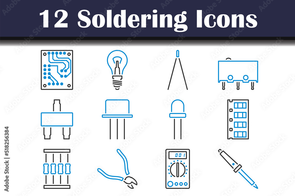 Soldering Icon Set Stock Vector | Adobe Stock