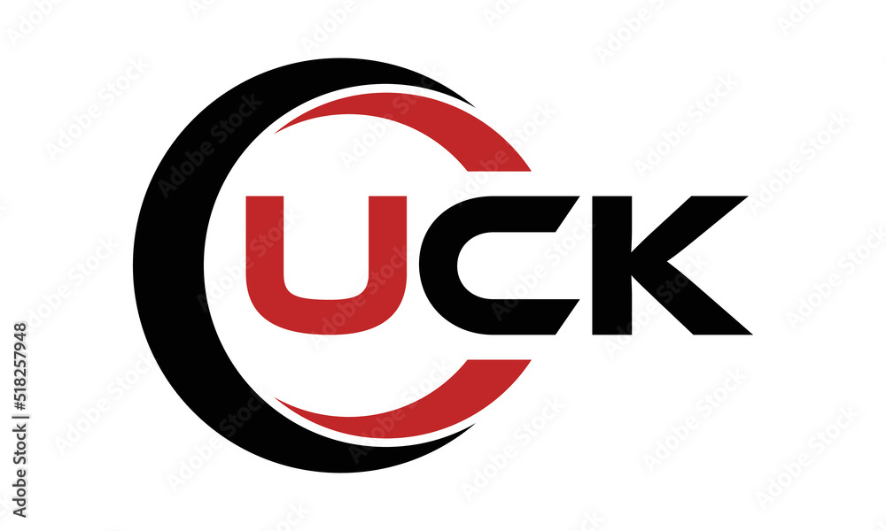 UCK swoosh three letter logo design vector template | monogram logo ...