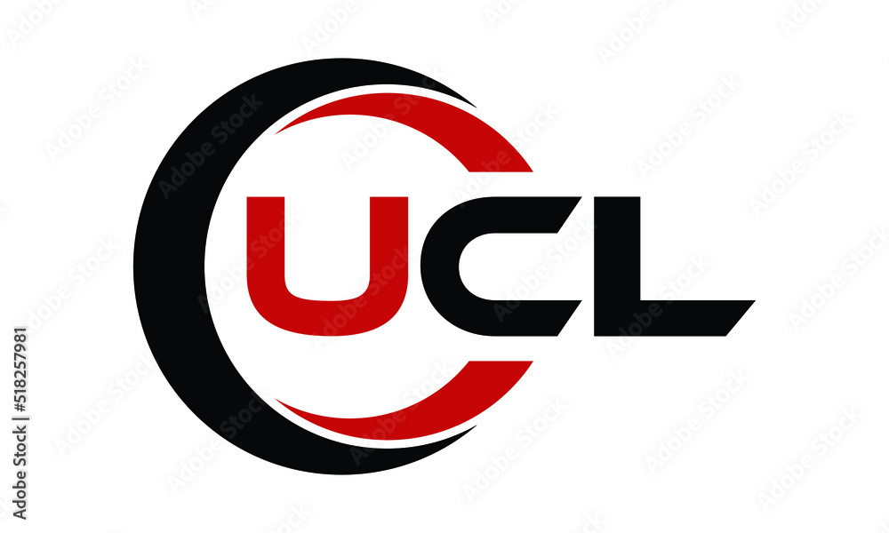 UCL swoosh three letter logo design vector template | monogram logo ...