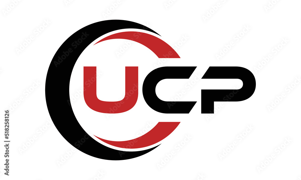 UCP swoosh three letter logo design vector template | monogram logo ...