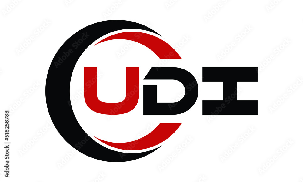 UDI swoosh three letter logo design vector template | monogram logo ...
