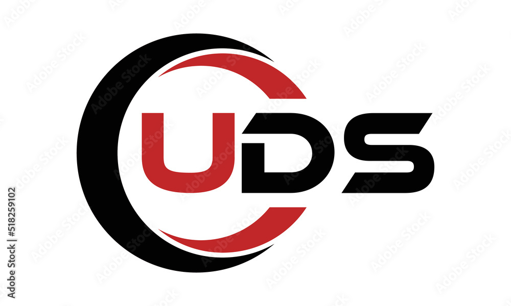 UDS swoosh three letter logo design vector template | monogram logo ...