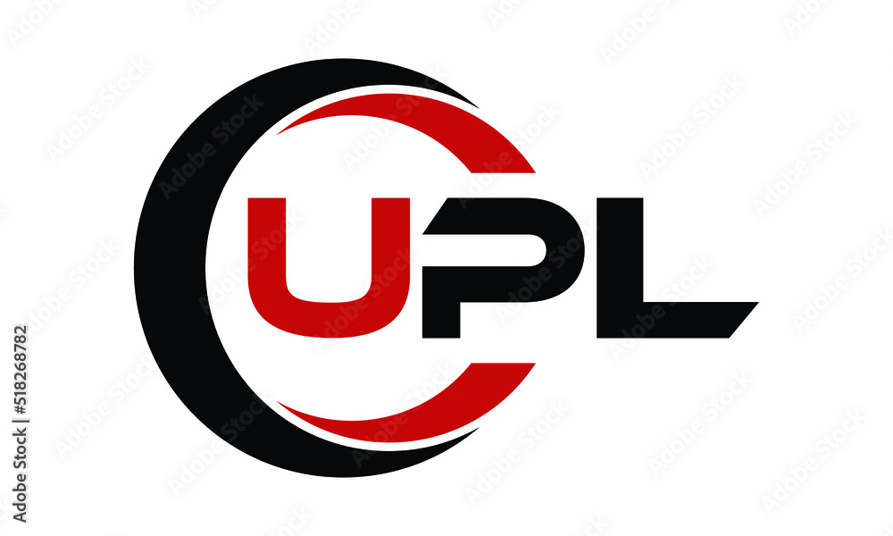 UPL swoosh three letter logo design vector template | monogram logo ...