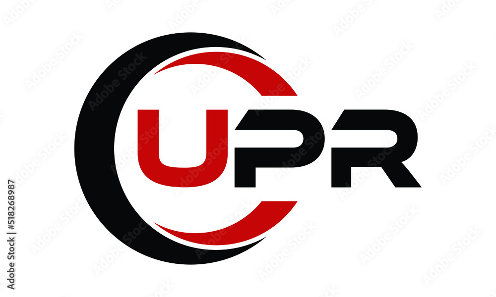 UPR swoosh three letter logo design vector template | monogram logo ...