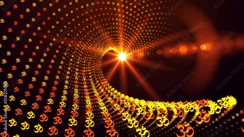 Abstract Religious Motion View Orange Yellow Wavy Twisted Hinduism ...