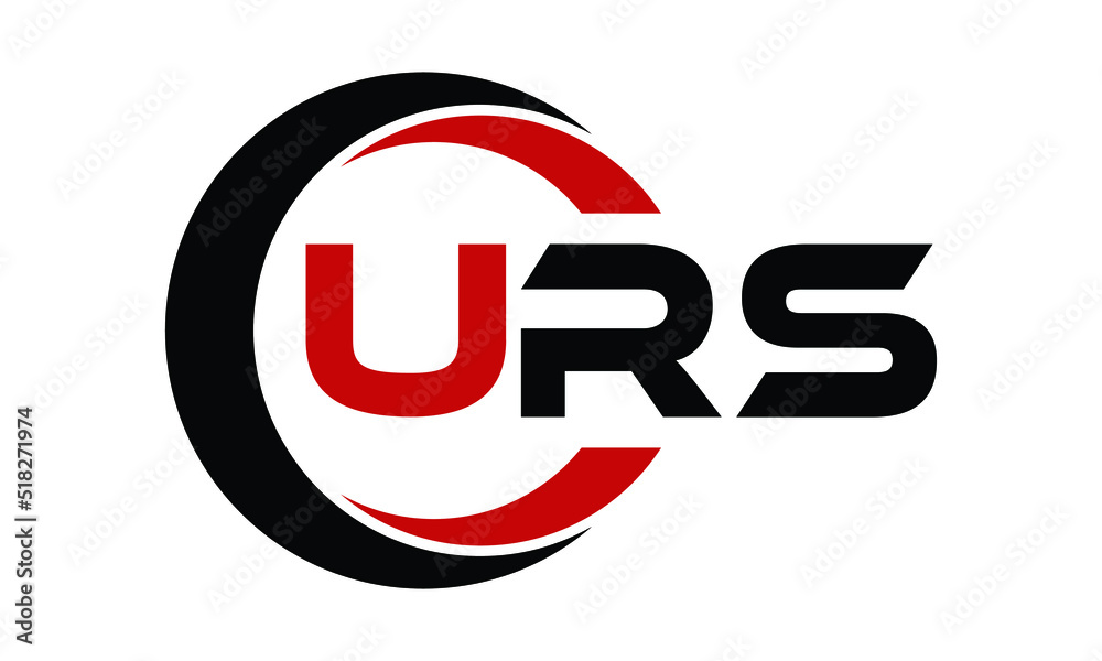 URS swoosh three letter logo design vector template | monogram logo ...