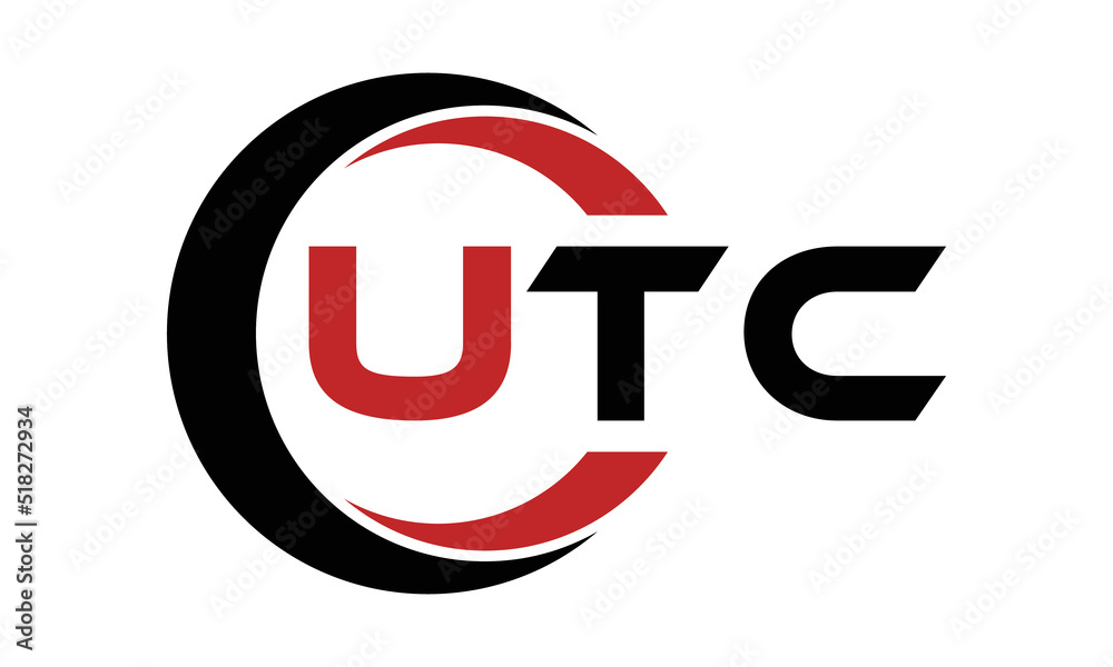 UTC swoosh three letter logo design vector template | monogram logo ...