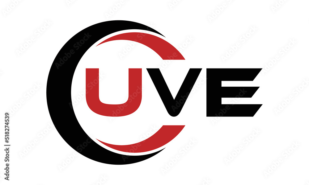 UVE swoosh three letter logo design vector template | monogram logo ...