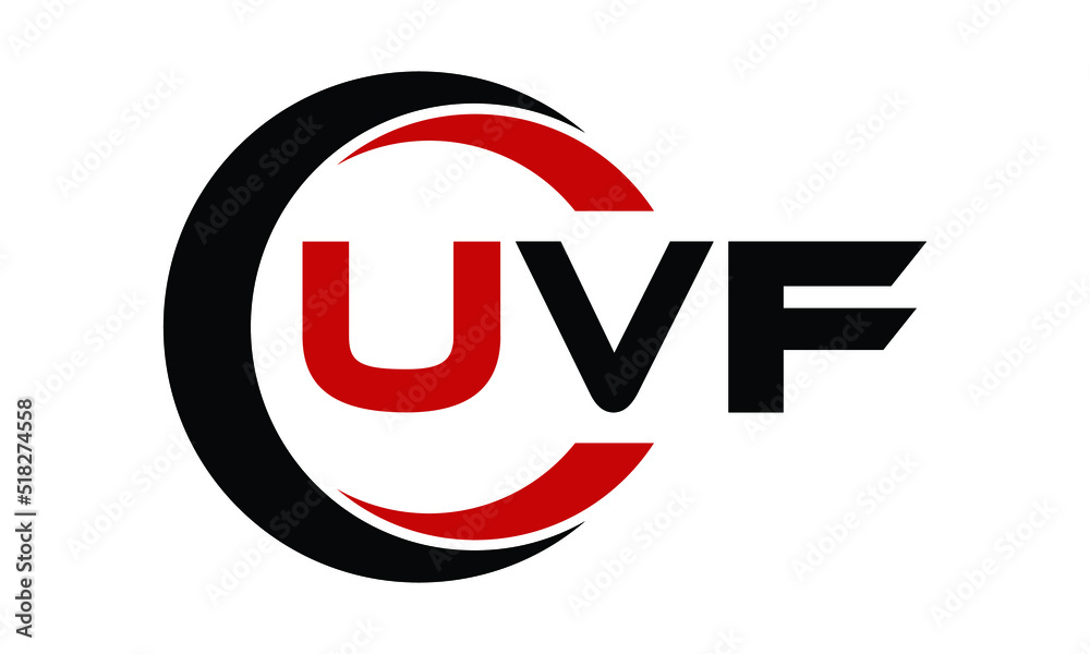UVF swoosh three letter logo design vector template | monogram logo ...