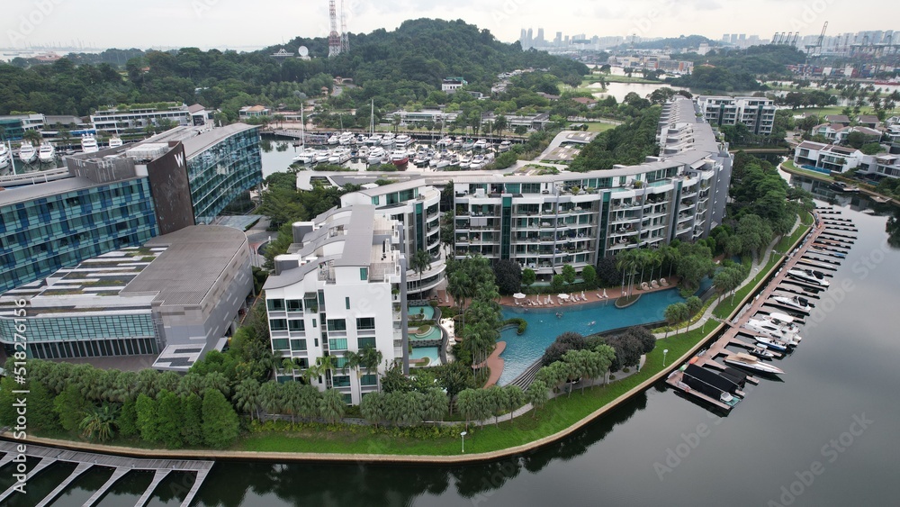 Sentosa, Singapore - July 14, 2022: The Landmark Buildings and Tourist ...