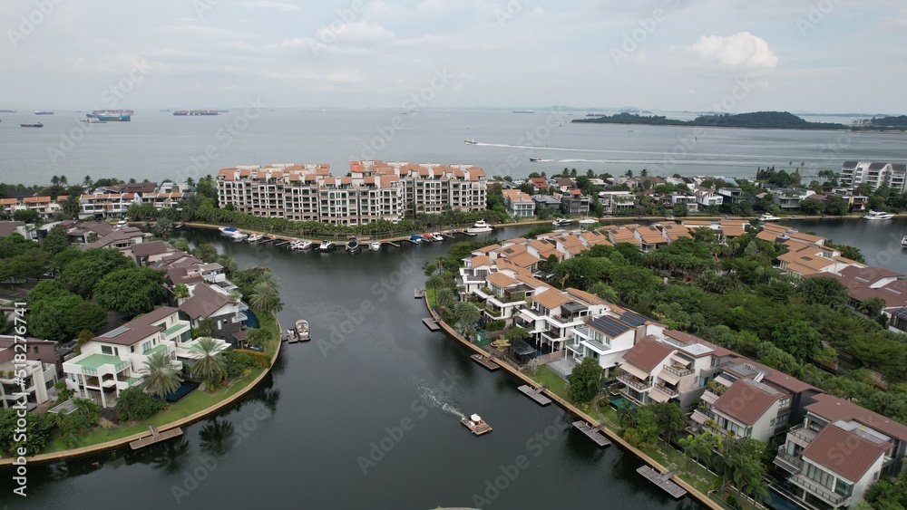 Sentosa, Singapore - July 14, 2022: The Landmark Buildings and Tourist ...