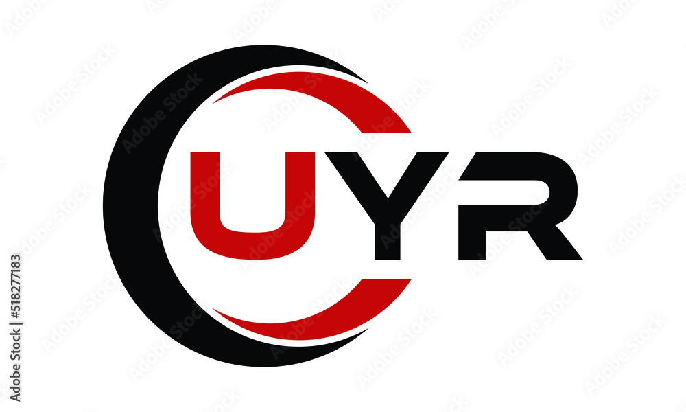 UYR swoosh three letter logo design vector template | monogram logo ...