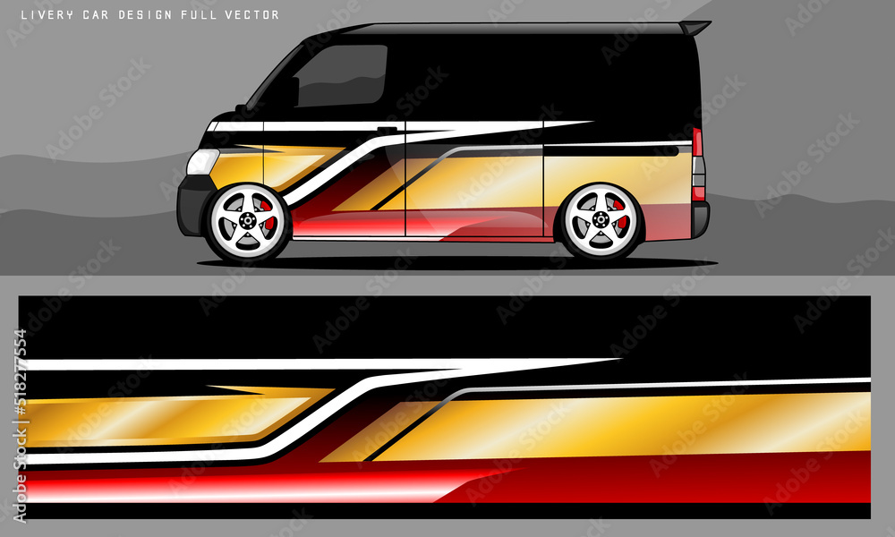 van livery graphic vector. abstract grunge background design for ...