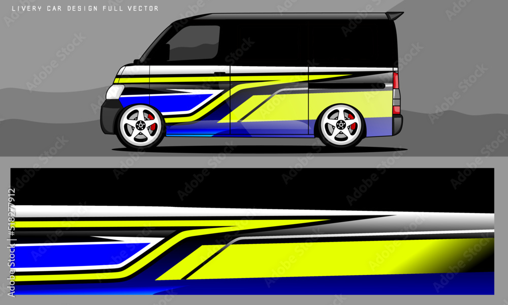 van livery graphic vector. abstract grunge background design for ...