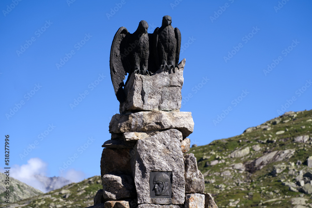 Memorial of crashed and deadly wounded pilot of the Swiss Air Force ...