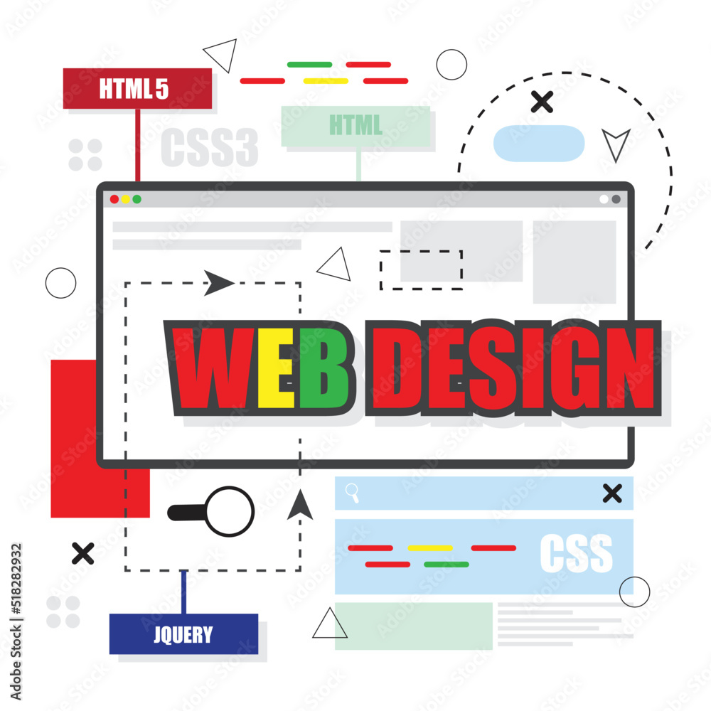 Web design concept art infographic vector illustration on white ...