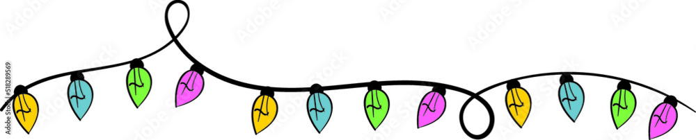 String Lights Clipart String Lights Clipart Bundle SVG EPS PNG Stock ...